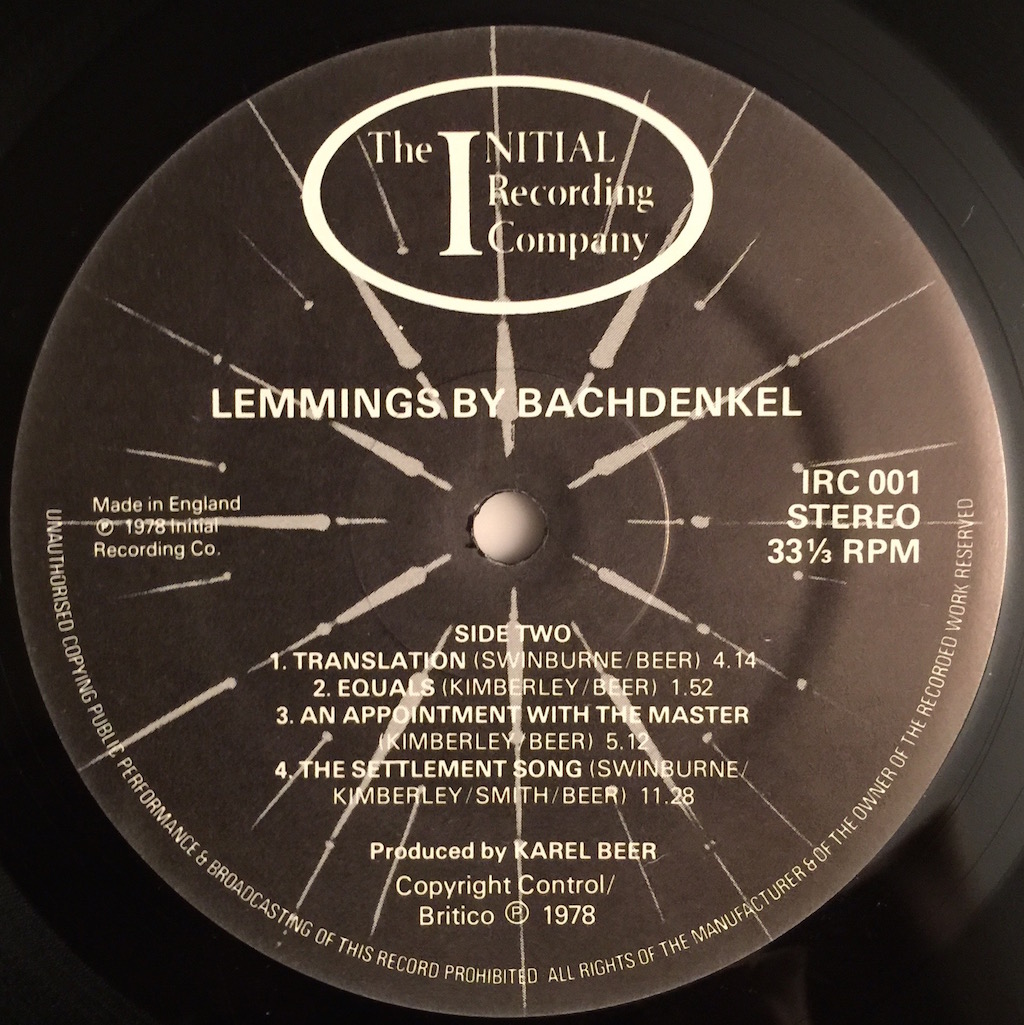 Bachdenkel- Lemmings, Staligrad - The Vinyl Press
