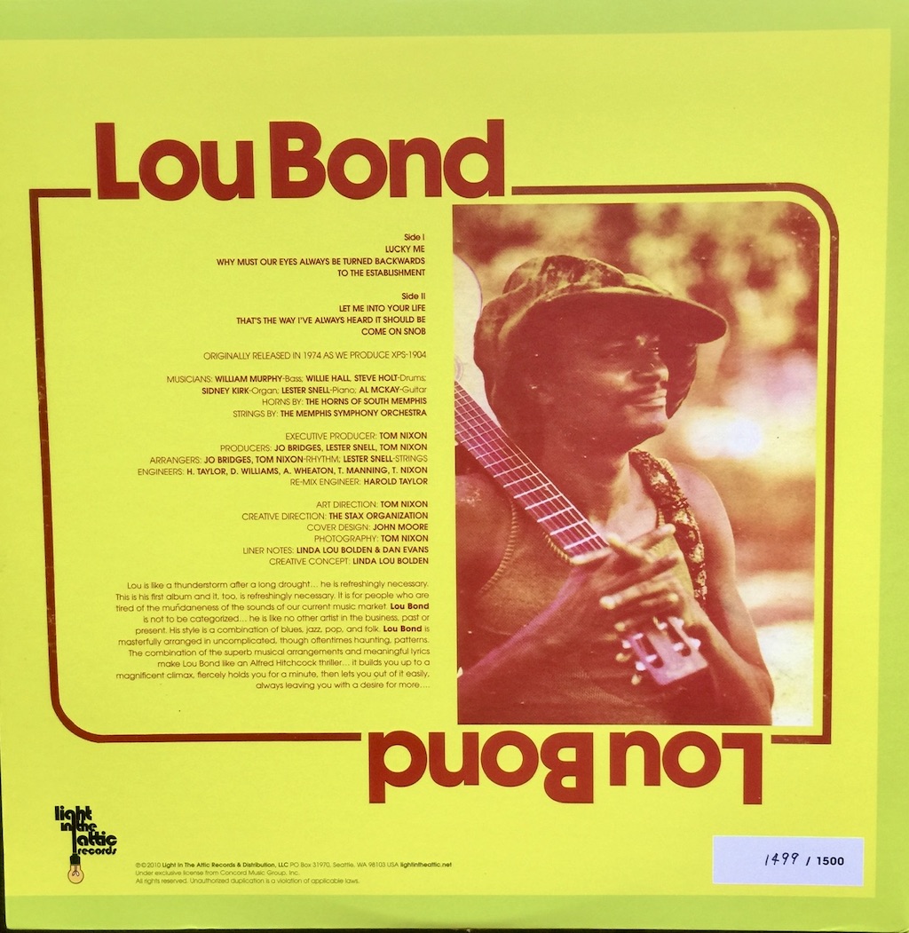 Lou Bond- self-titled - The Vinyl Press
